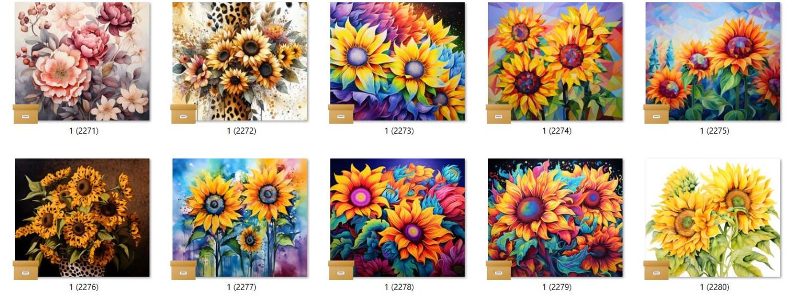 Floral Ready to Press Sublimation Heat Transfer Print Bundles of 10 ...