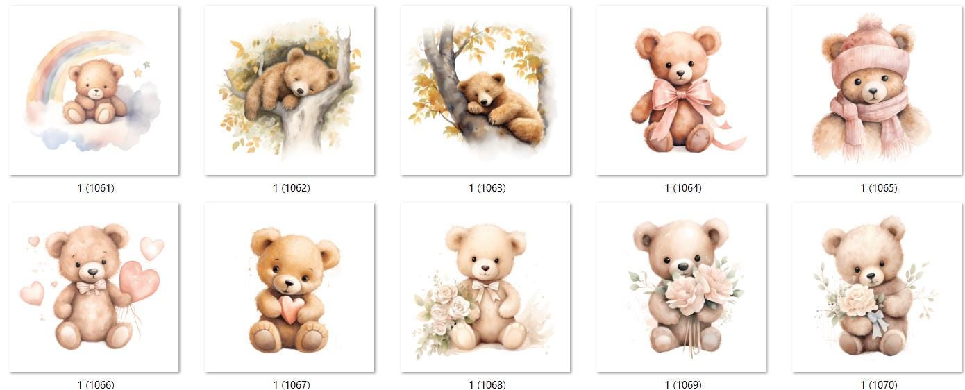 Cute Animal Sublimation Heat Transfer Print Bundles of 10 Prints Choice ...