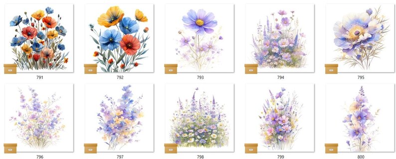 Floral Themed Ready to Press Sublimation Heat Transfer Print Bundles of ...