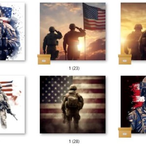 MILTARY Ready to Press Sublimation Heat Transfer Print Bundles of 10 ...