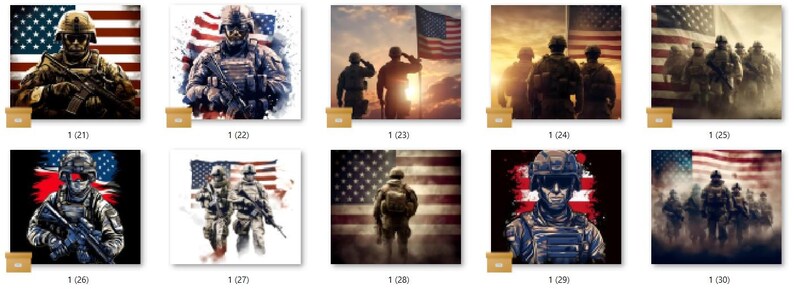 MILTARY Ready to Press Sublimation Heat Transfer Print Bundles of 10 ...