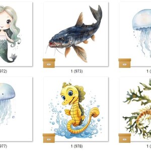 Sea Life Sublimation Heat Transfer Prints: 10-print Bundle - Etsy