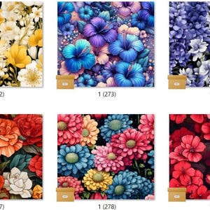 Floral Sublimation Heat Transfer Prints: 9-print Bundle - Etsy
