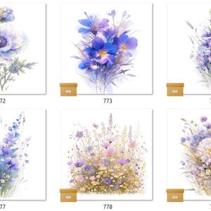Floral Themed Ready to Press Sublimation Heat Transfer Print Bundles of ...