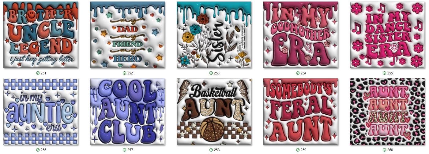 Ready to Press Sublimation Transfer Bundles of 10 Design Transfers - Etsy
