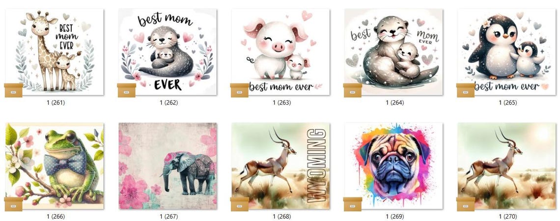 Animal Sublimation Heat Transfer Prints: Ready to Press Bundle - Etsy