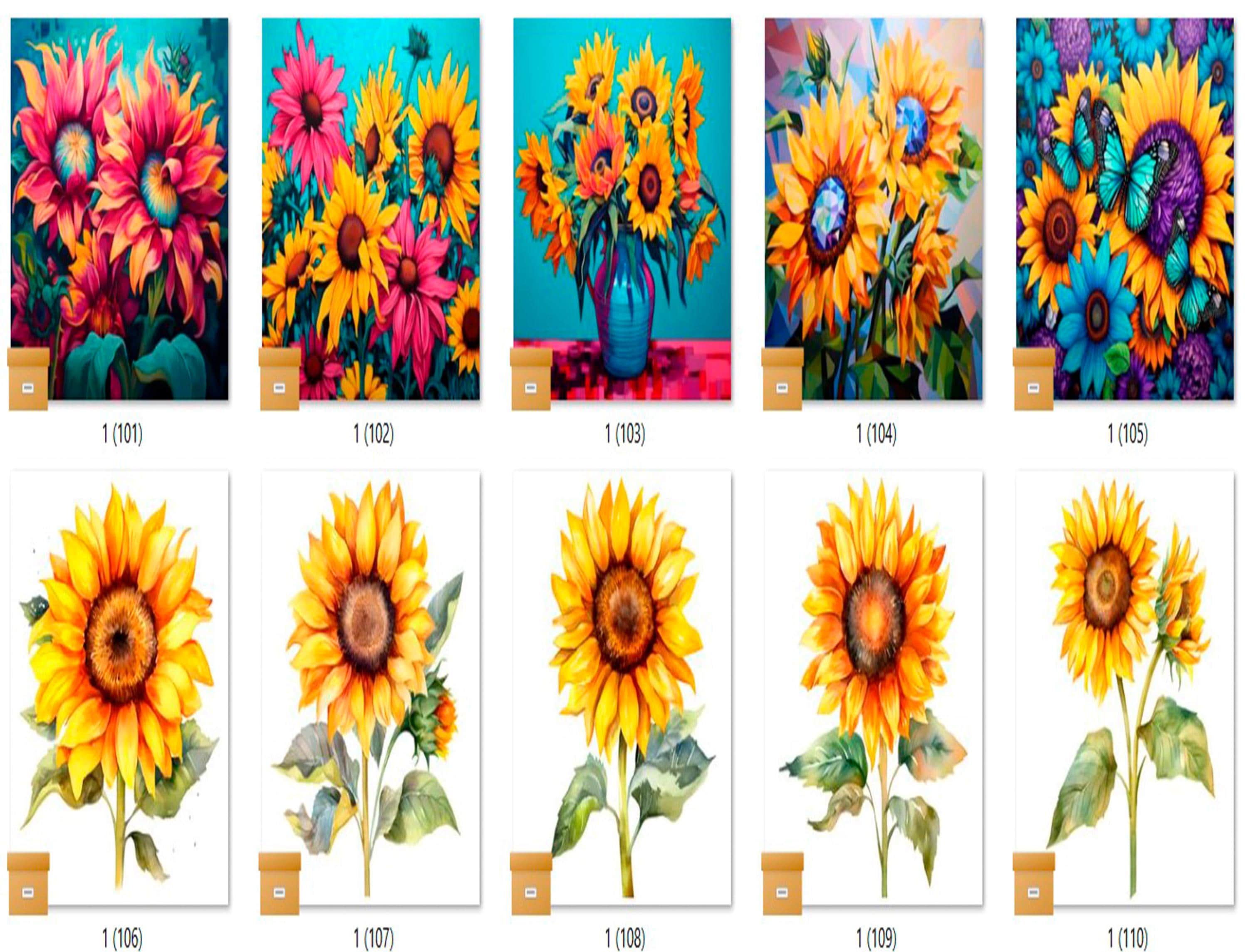 Floral Ready to Press Sublimation Heat Transfer Prints Bundle of 10 ...