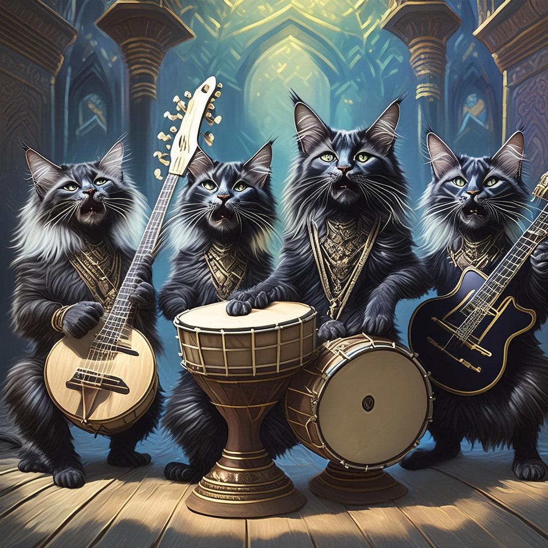 Rockstar Cats 500 JPG Clipart Digital Download Bundle LMHROCKSTARS1-500 ...