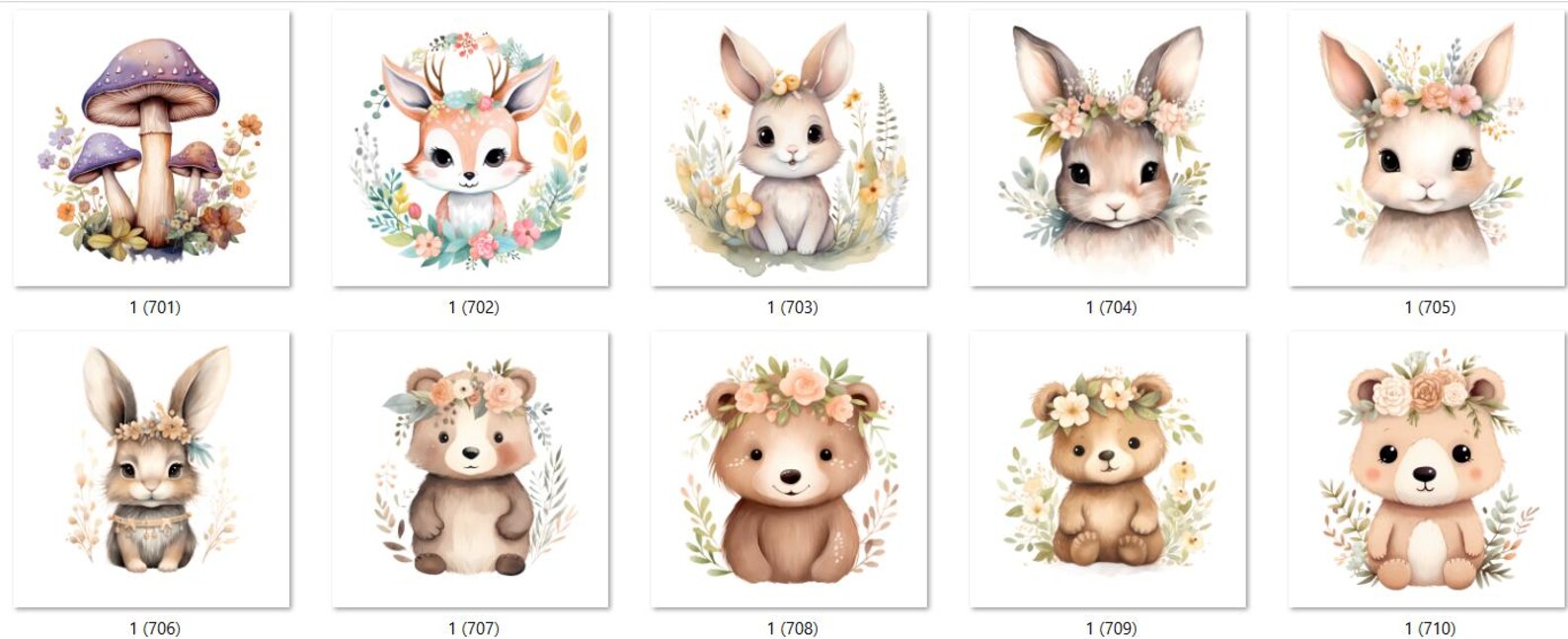 CUTE ANIMAL Ready to Press Sublimation Heat Transfer Print Bundles of ...