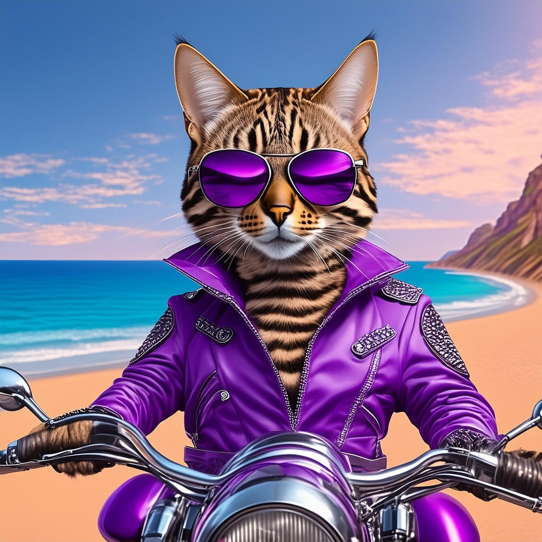 Biker Cats 100 JPG Clipart Digital Download Bundle (LMHBIKERCATS201-300 ...