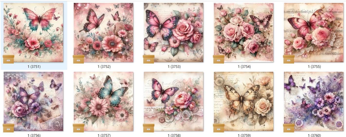 BUTTERFLY Ready to Press Sublimation Transfer Prints (ARANIMAL3711-3800 ...
