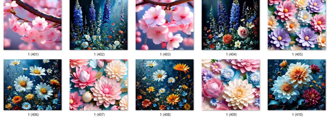 Floral Sublimation Heat Transfer Prints: 10 Ready to Press Designs - Etsy