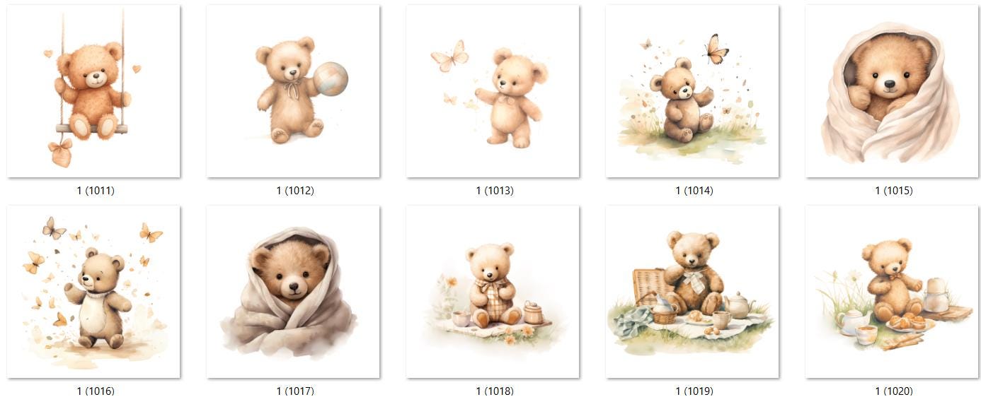 Cute Animal Sublimation Heat Transfer Print Bundles of 10 Prints Choice ...