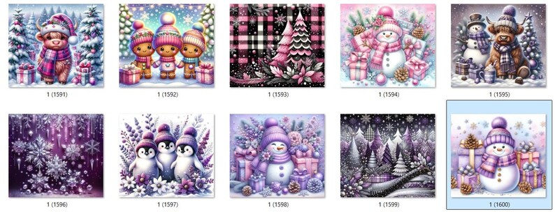 WINTER & Assorted Ready to Press Sublimation Heat Transfer Print ...