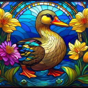 Stained Glass Animals& Birds 100 JPG Digital Download Bundle for ...