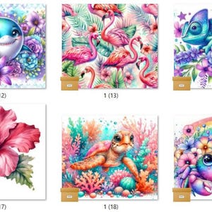 Sea Life Sublimation Transfer Prints: Beach & Summer Designs (bundle of ...