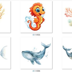 Sea Life Sublimation Heat Transfer Prints: 10-print Bundle - Etsy