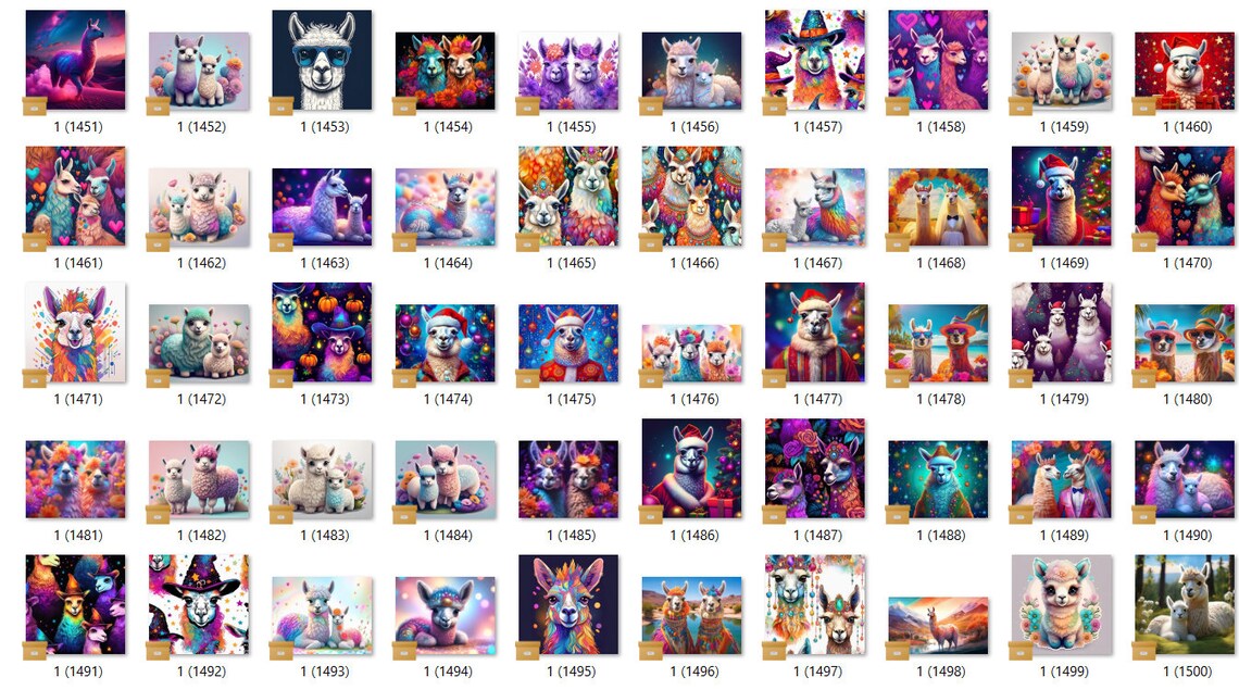 All About Llamas 500 JPG Clipart Image Bundle Digital Download ...