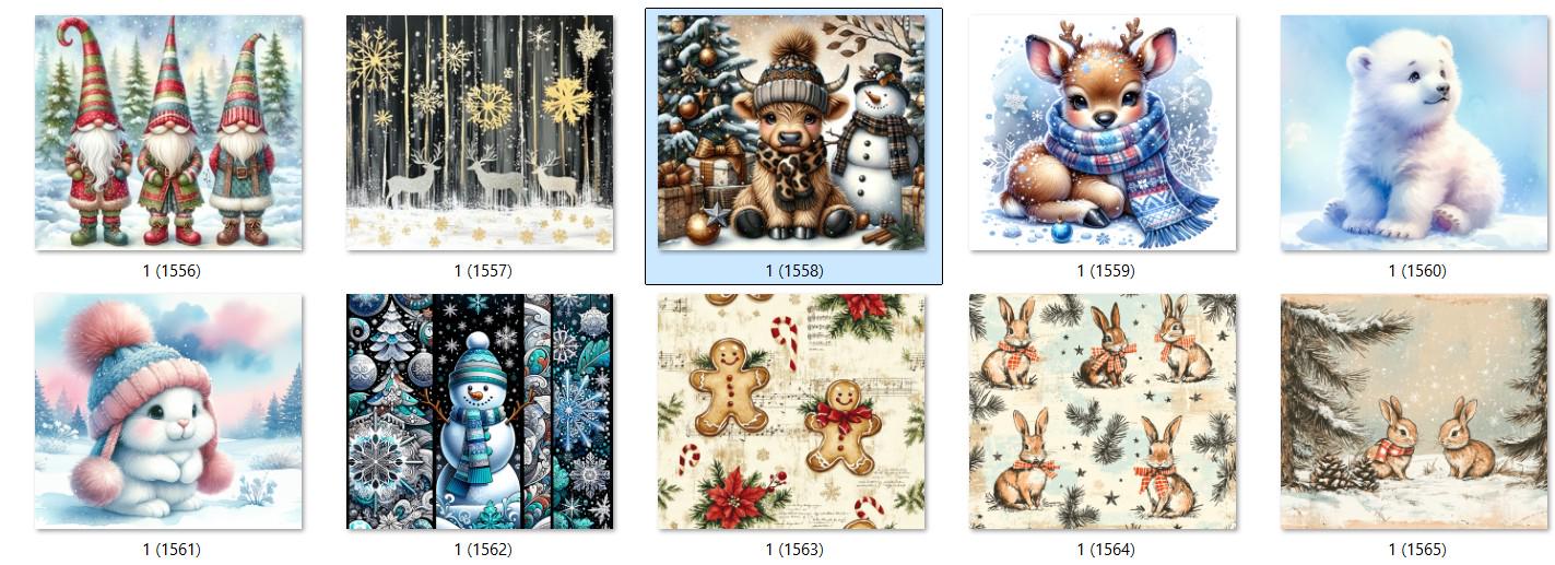 WINTER & Assorted Ready to Press Sublimation Heat Transfer Print ...