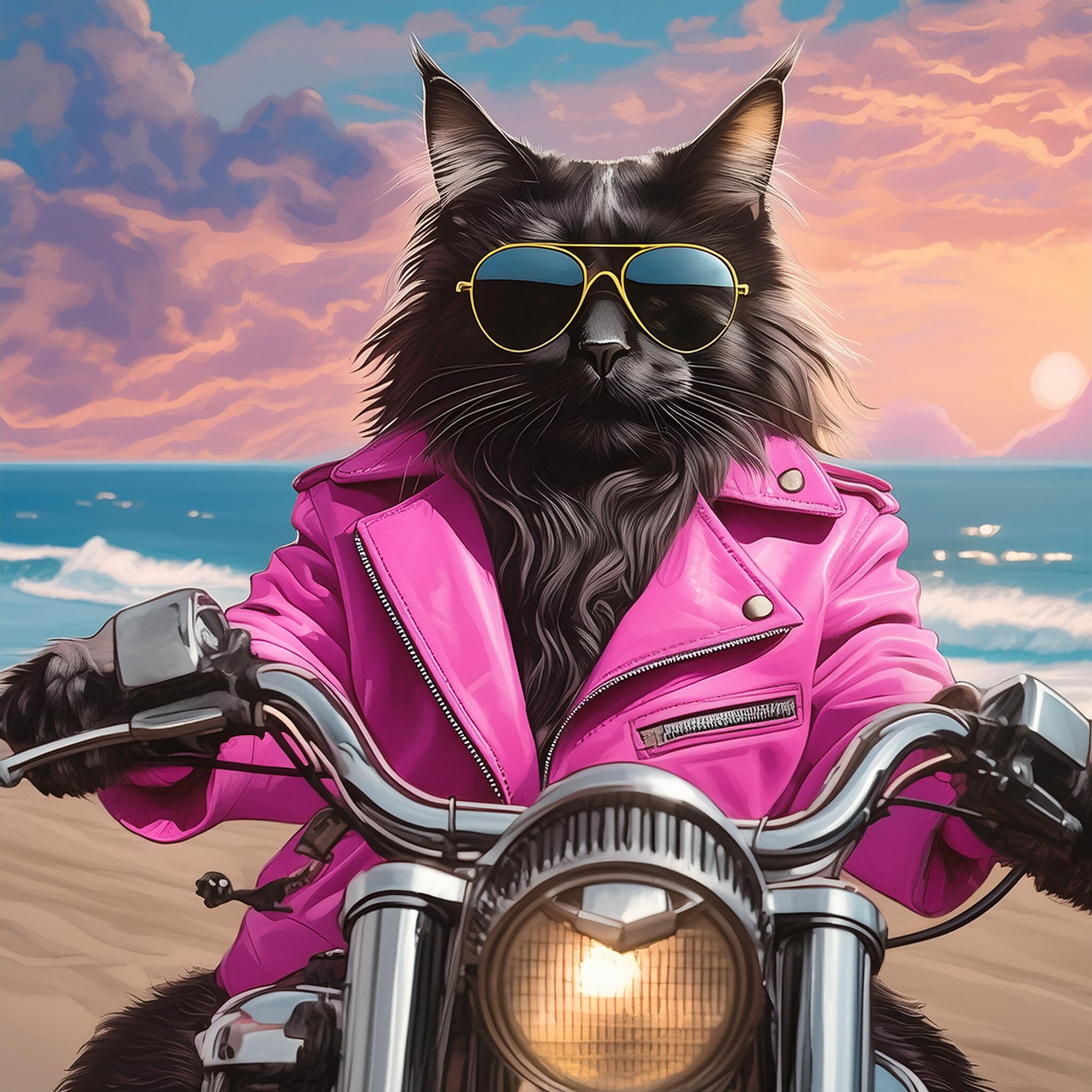 Biker Cats 50 JPG Clipart Digital Download Bundle LMHBIKERCATS351-400 ...