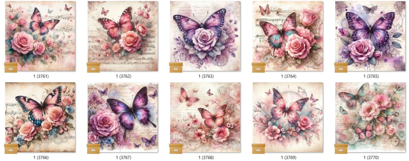 BUTTERFLY Ready to Press Sublimation Transfer Prints (ARANIMAL3711-3800 ...