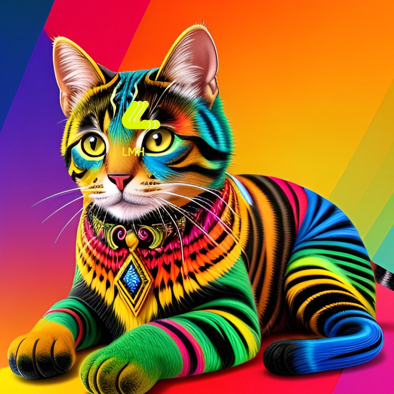 Jeweled Cat JC21 Ready to Press Sublimation Design - Etsy