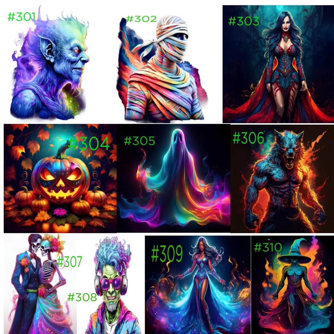Halloween 100 JPG Clip Art Digital Download Bundle (LMHHALLOWEEN301-400 ...