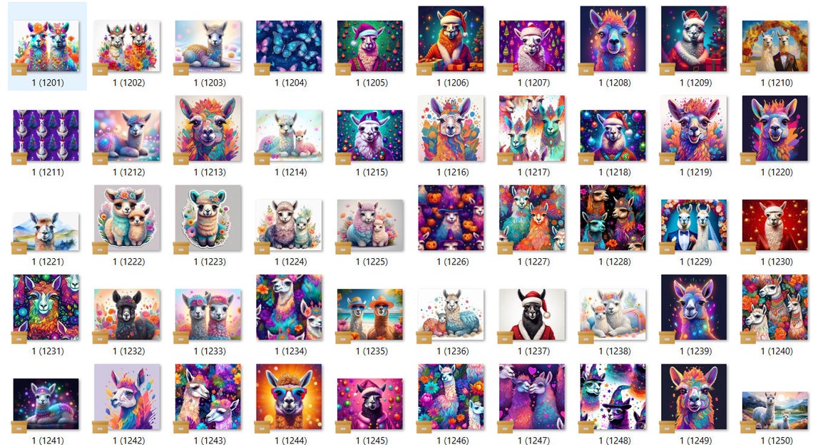 All About Llamas 500 JPG Clipart Image Bundle Digital Download ...
