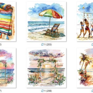 Summer Scenery and Beach Sublimation Ready to Press Heat Transfer ...