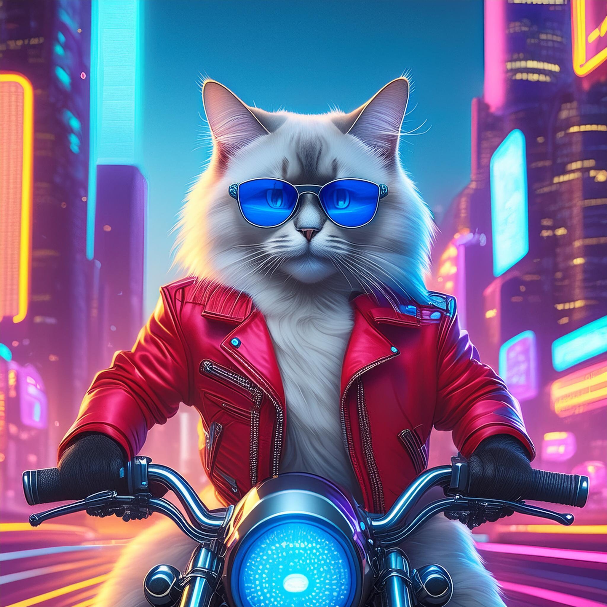 Biker Cats 50 JPG Clipart Digital Download Bundle (LMHBIKERCATS551-600 ...