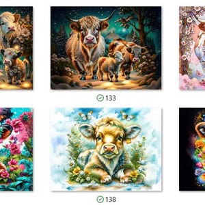 Cow Ready to Press Sublimation Transfer Bundles of 10 Designs (LMHCOW91 ...