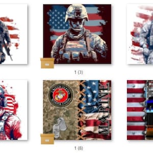 MILTARY Ready to Press Sublimation Heat Transfer Print Bundles of 10 ...