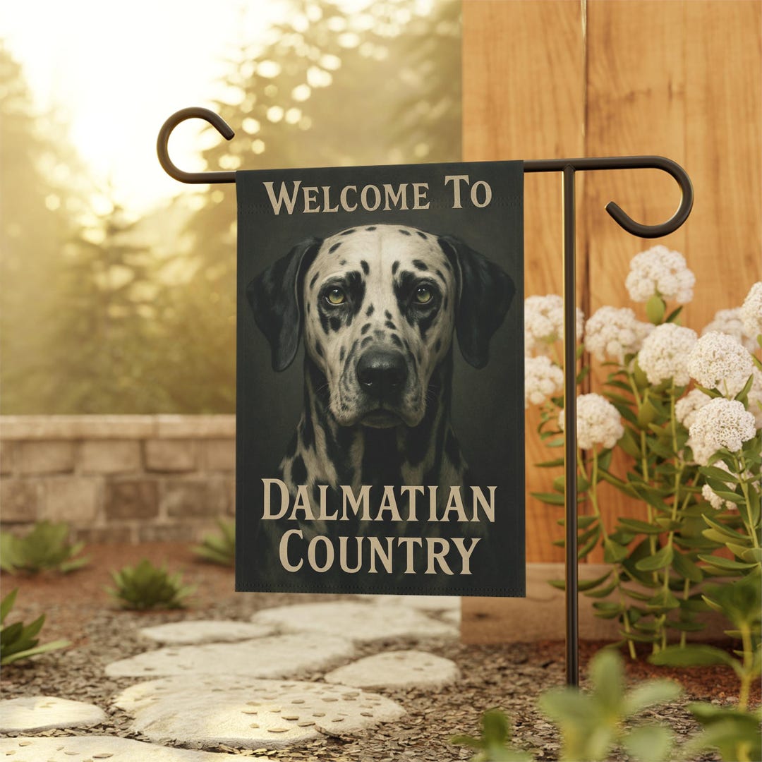 Dalmatian Country Garden Banner, Welcome Home Flag, Dog Lover Decor ...