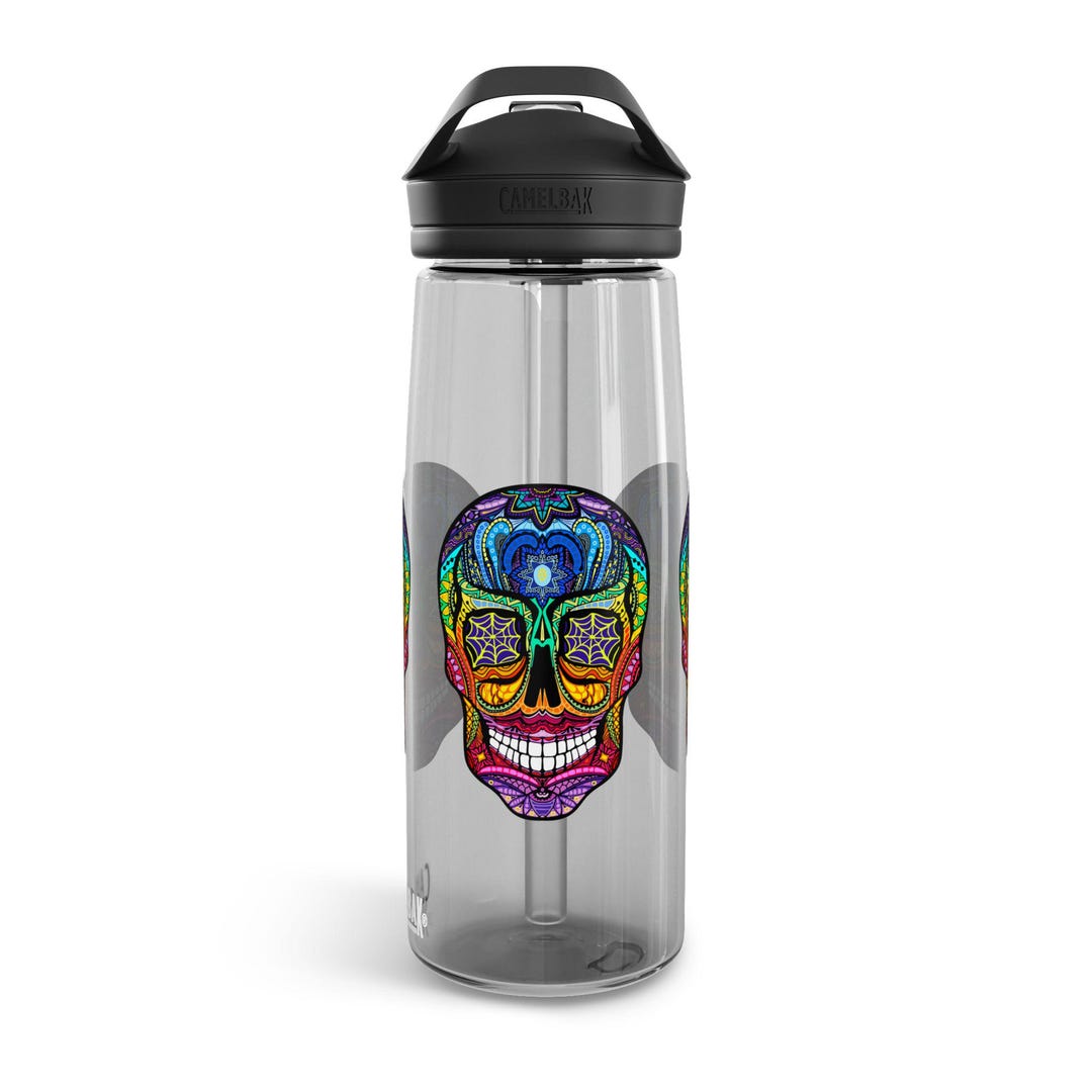 Water Bottle. Gothic Skull Water Bottle, Eco-friendly Hydration Bottle ...
