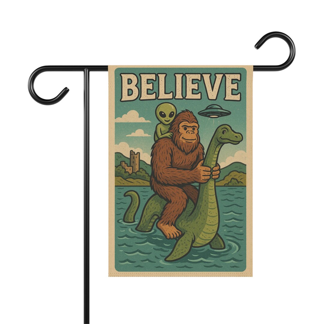 Garden Flag, Believe Garden Banner for Conspiracy Fans Mythical ...