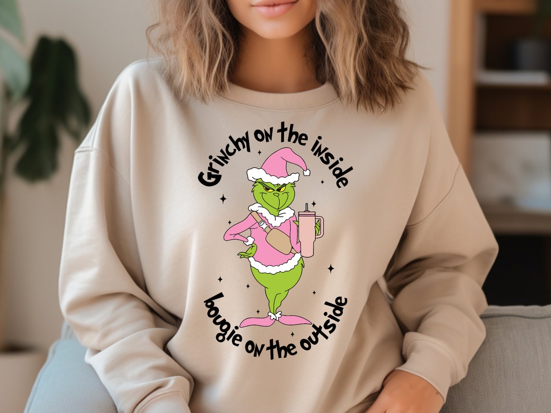 Grinch Inside Bougie Outside Sweater Grinch T Shirt Grinch T For Him Her Basic Grinch