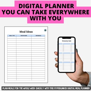 Digital Weekly Meal Planner, Digital Meal Planner, Meal Plan Template ...