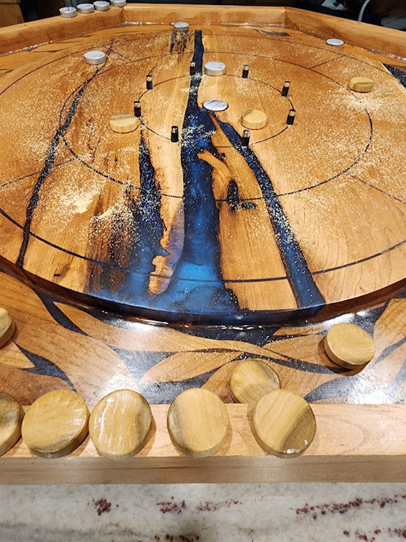Live Edge Crokinole Game - Etsy