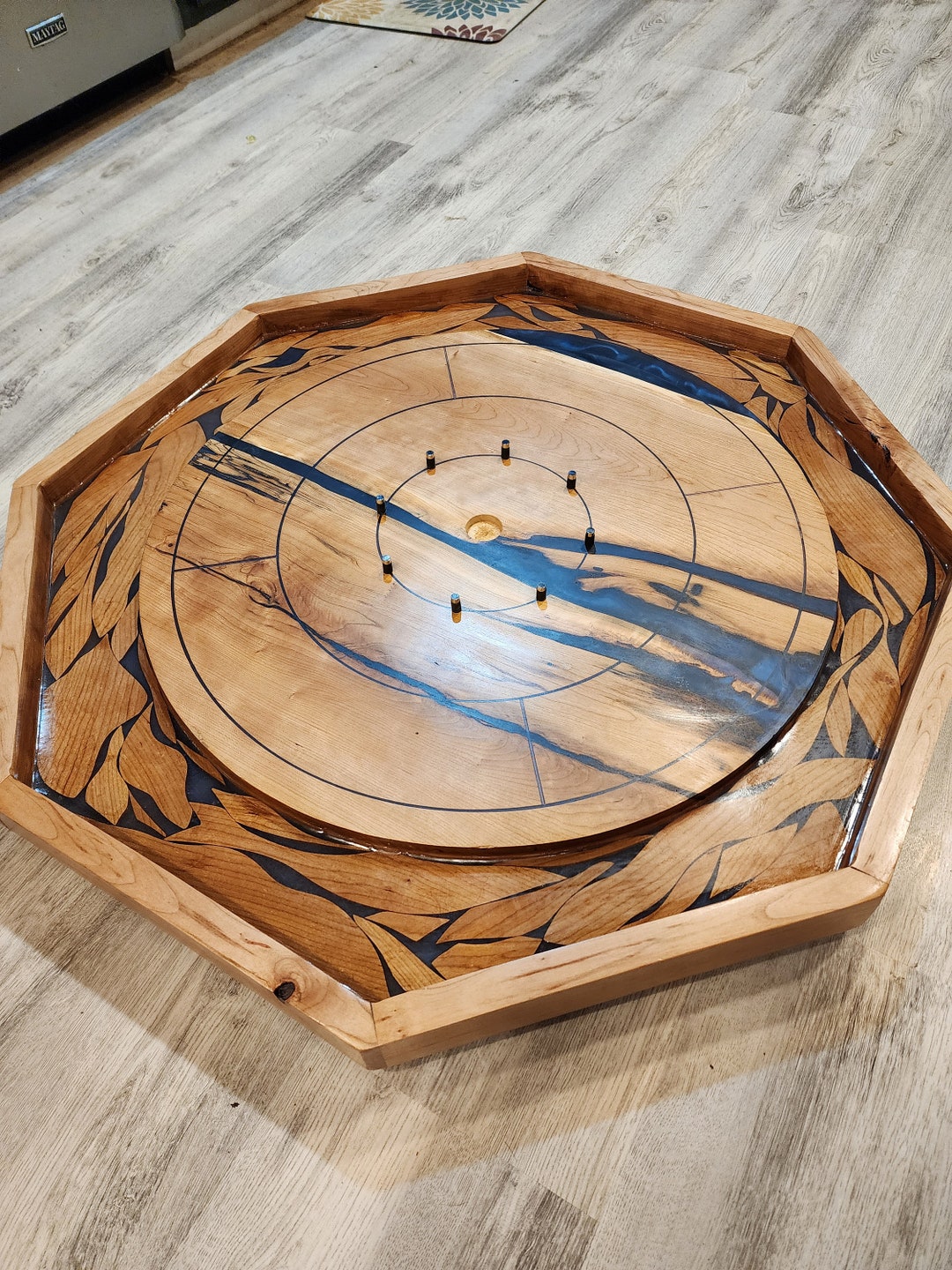 Live Edge Crokinole Game - Etsy