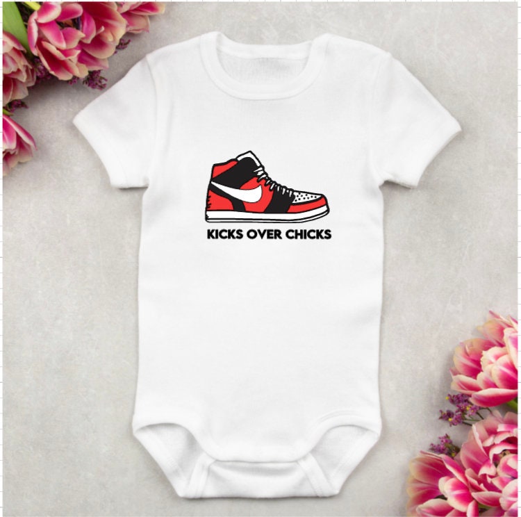 Fun Kicks Over Chicks Trendy White Shirt, Valentines Gift T-shirt or ...