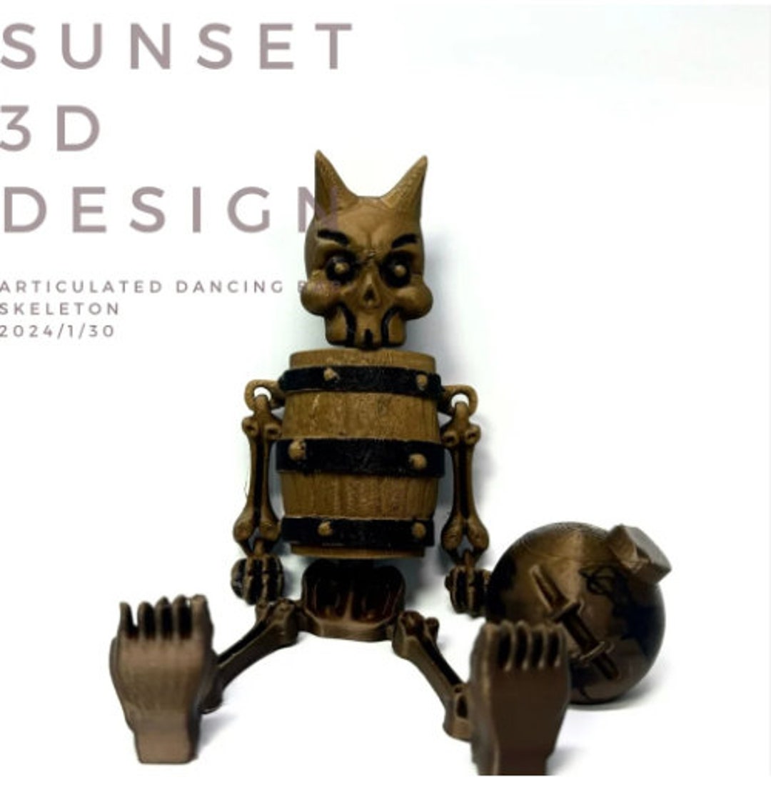 Articulated Dancing Skeleton fidget Desk - Etsy