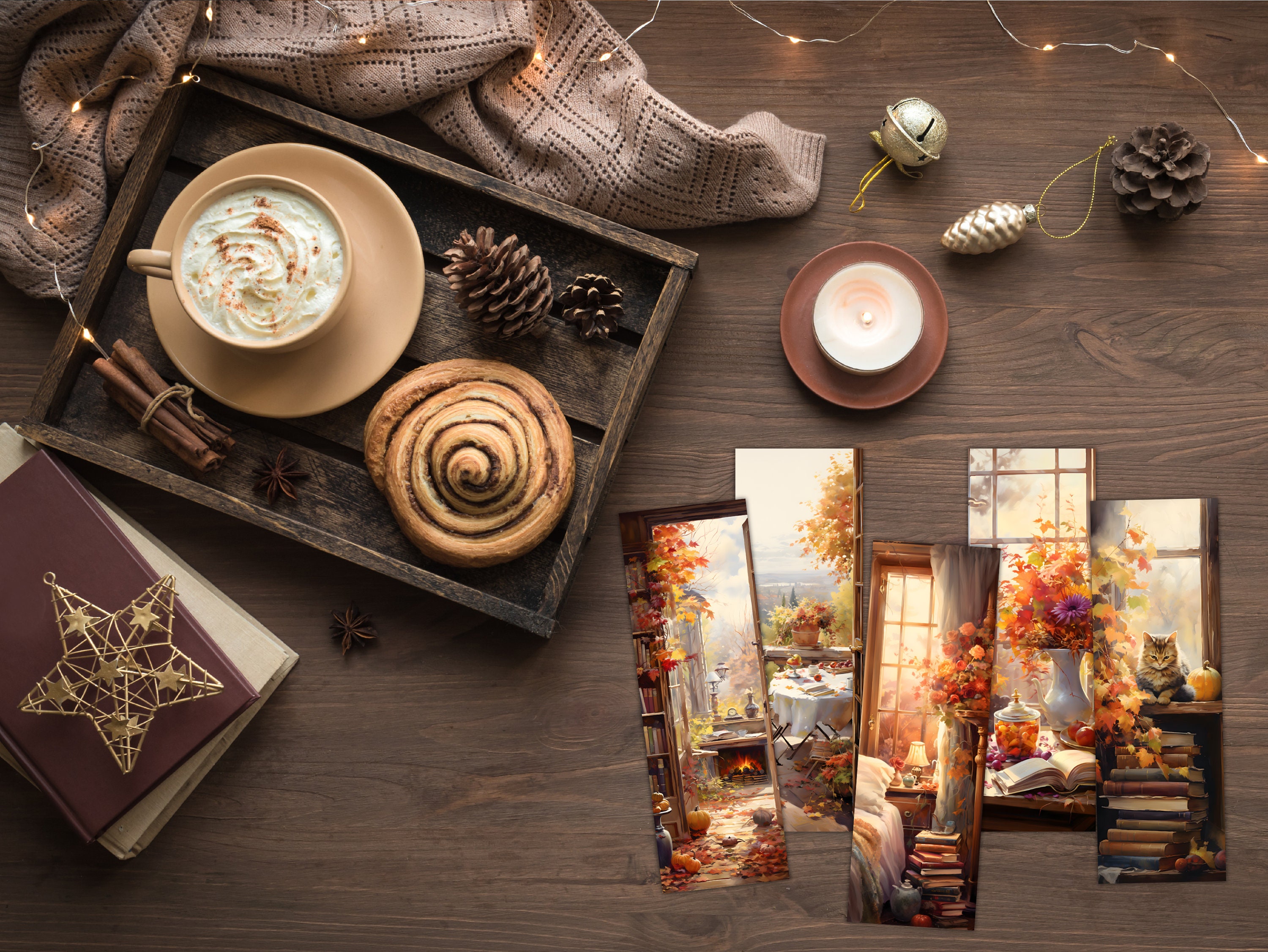 25 Cozy Fall Reading Printable Bookmarks, Digital Download, JPG ...