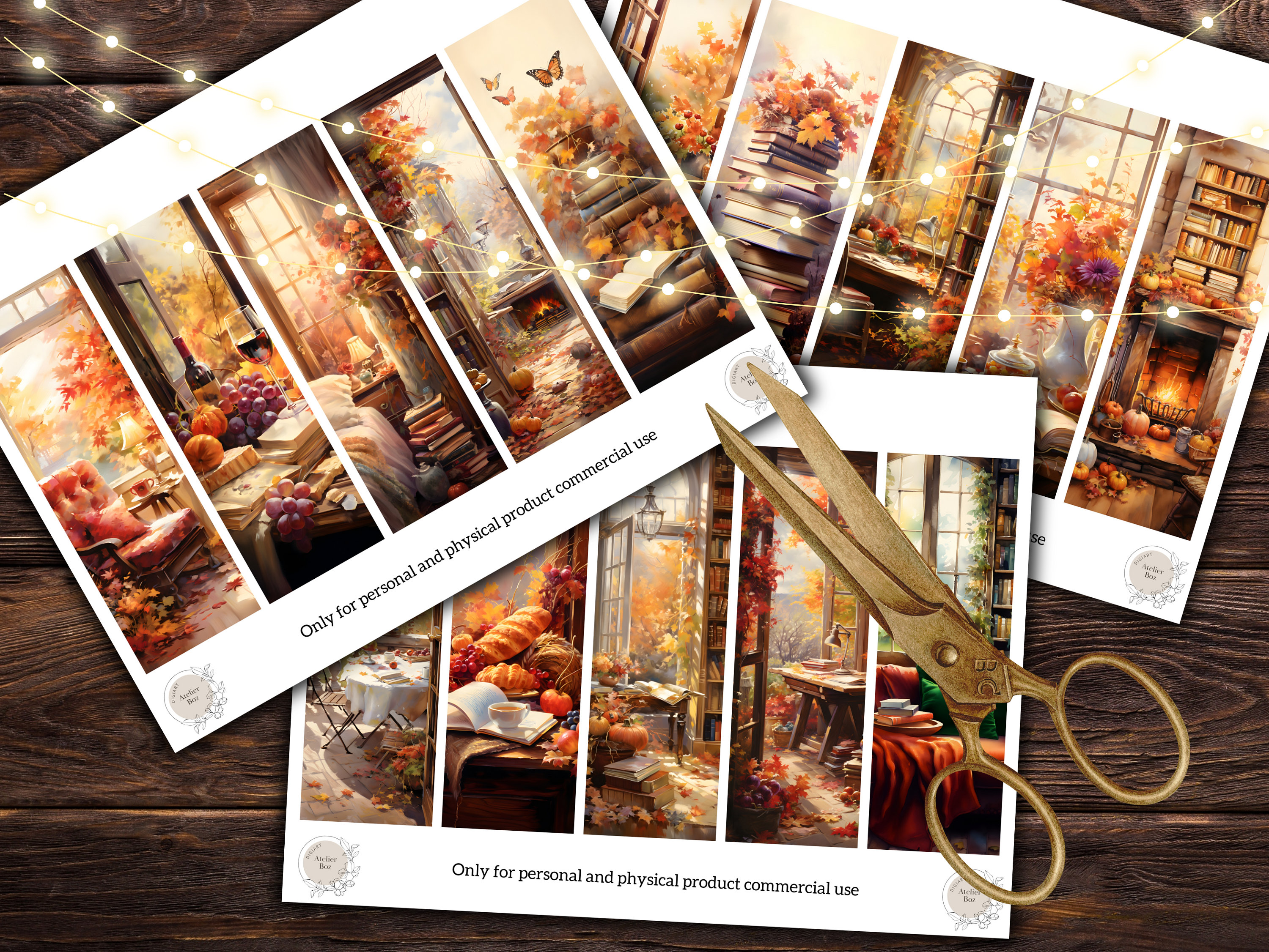 25 Cozy Fall Reading Printable Bookmarks, Digital Download, JPG ...