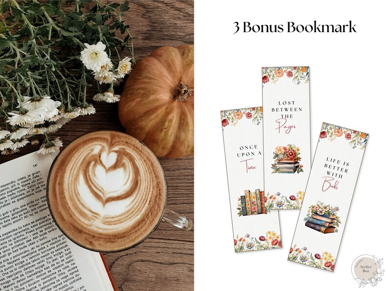 26 Floral Alphabet Letters Printable Bookmarks, Watercolor Floral ...