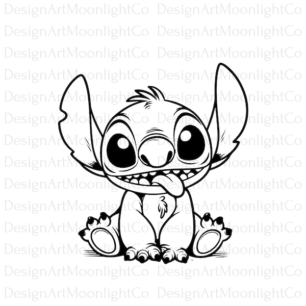 Stitch Outline Name Svg - Etsy