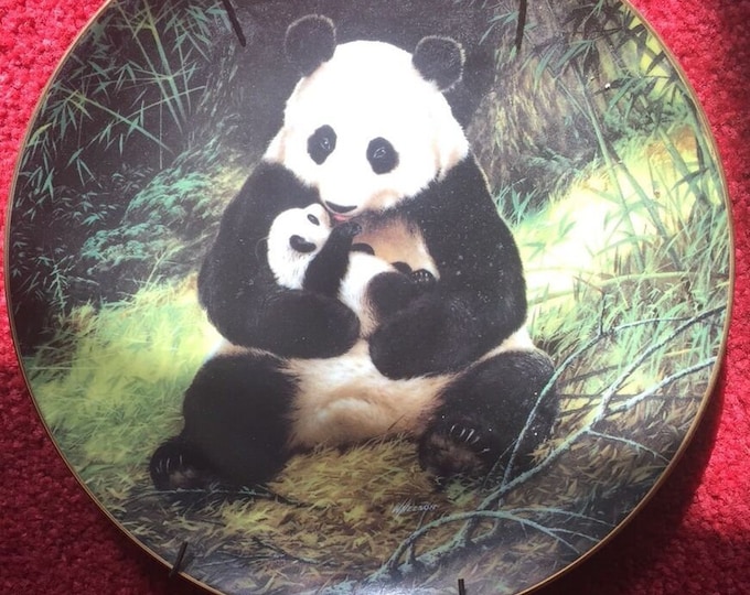 Vintage 1988 8" Panda Collector Plate. Artist Will Nelson "the Panda ...