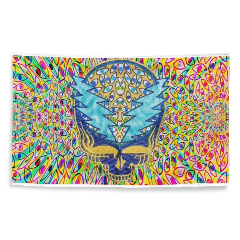 Horizontal Grateful Dead Psychedelic Eyes Flag - Etsy