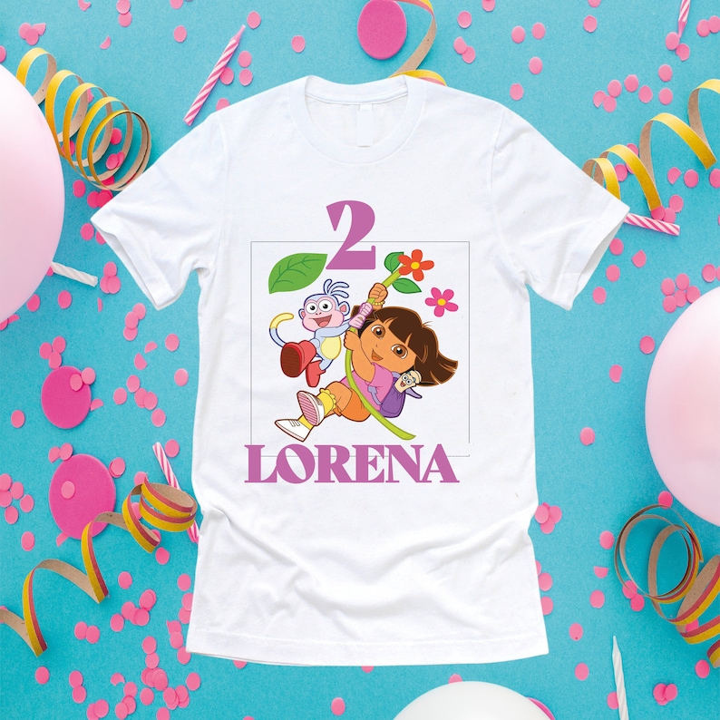 Dora Birthday Shirt, Dora Custom Shirt Birthday, Dora Personalized ...