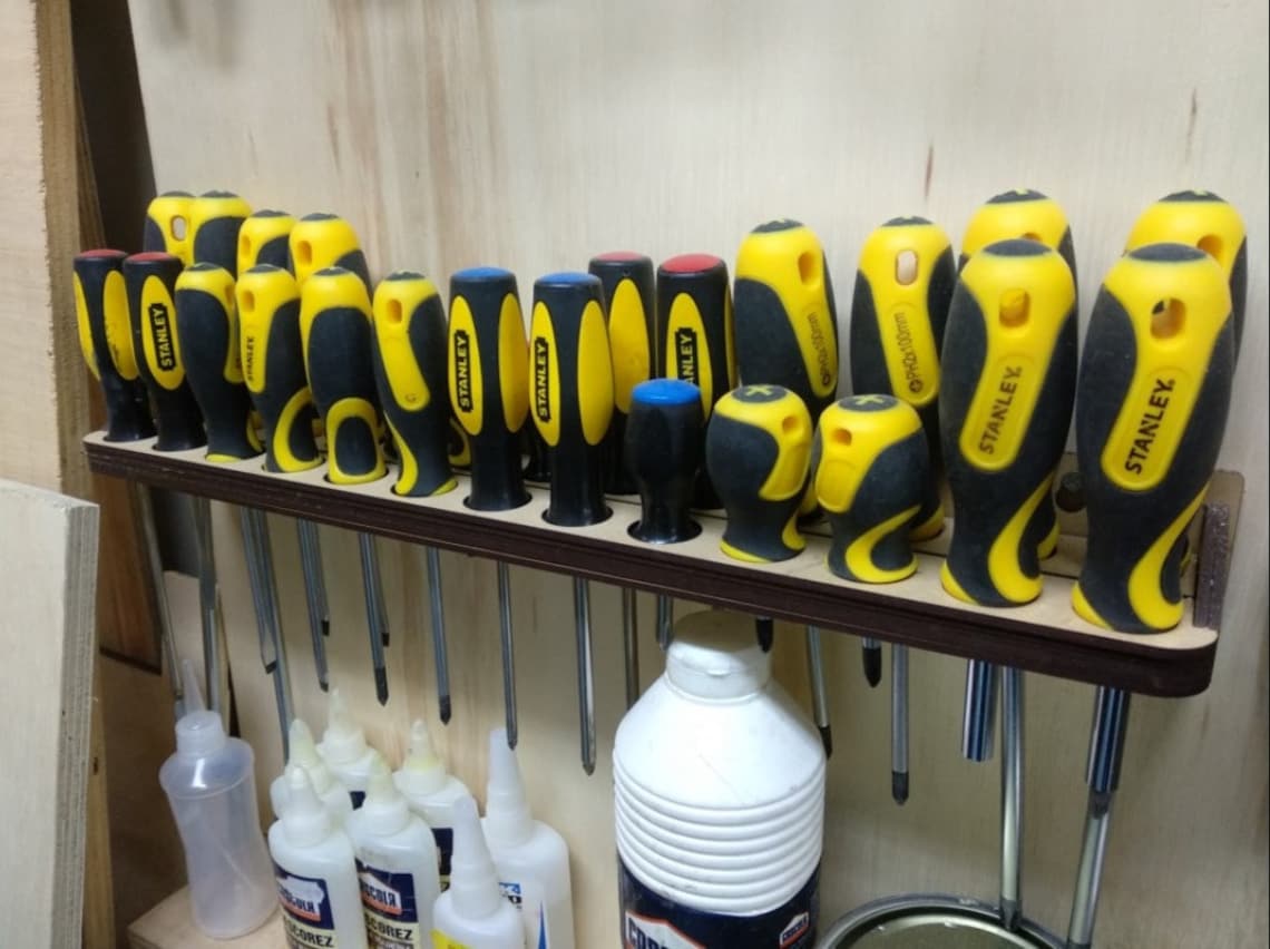 3D Tool Storage Cut File Rack Organizer Workshop Design Vector 3D ...