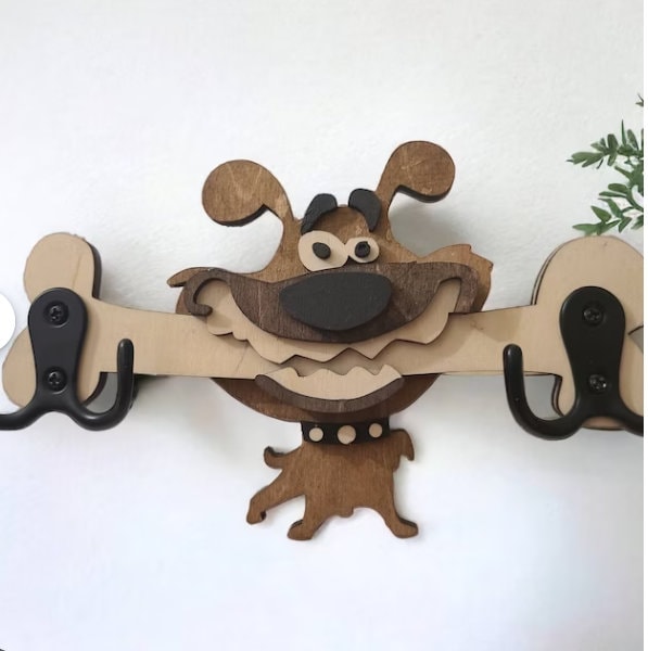 3D Dog Key Holder: CNC Laser Cut File (digital Download) - Etsy Canada